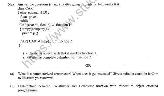 CBSE Class 12 Computer Science Sample Paper 2022 Set B Solved